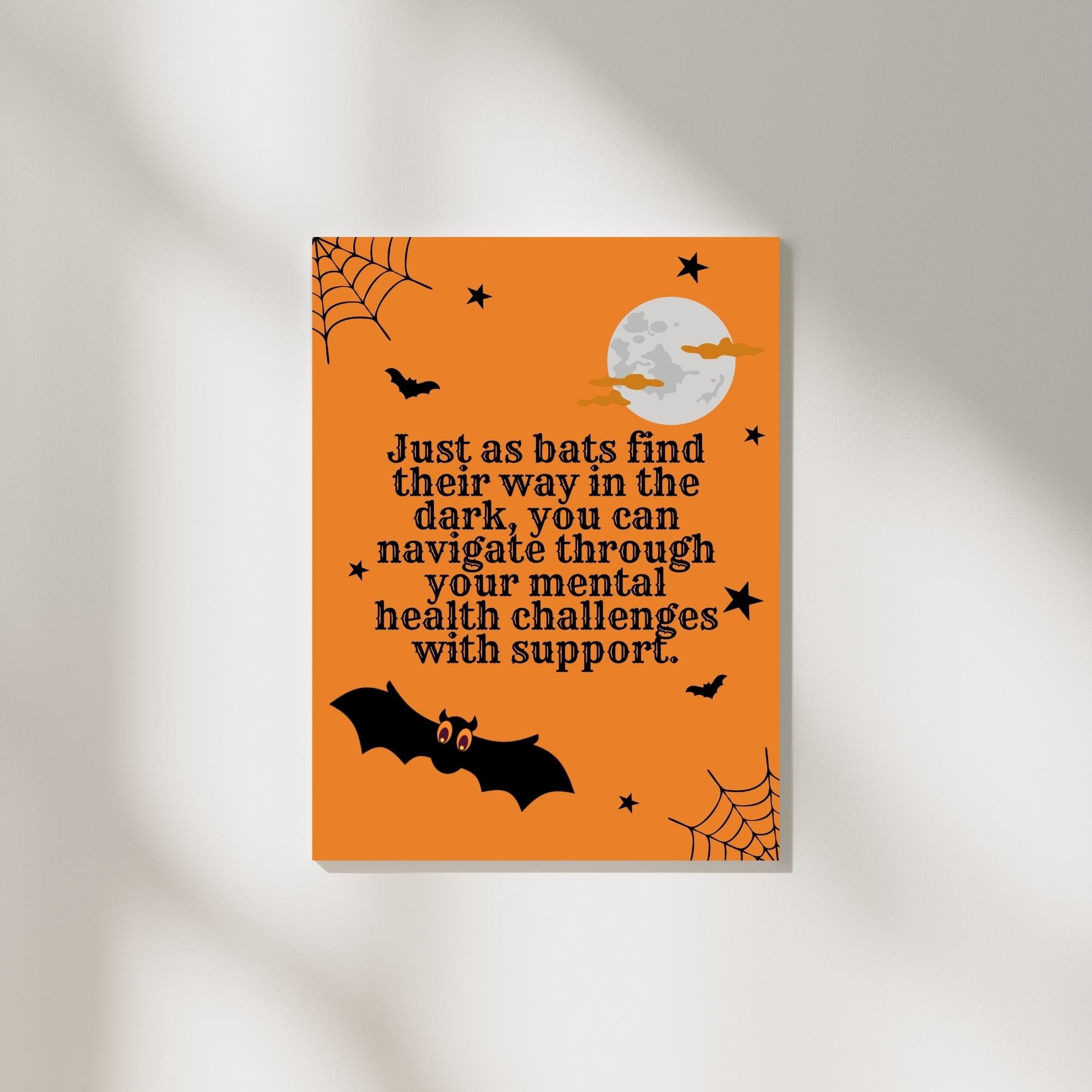 Halloween Poster Mental Health Spooky Classroom Quote Bundle Social ...