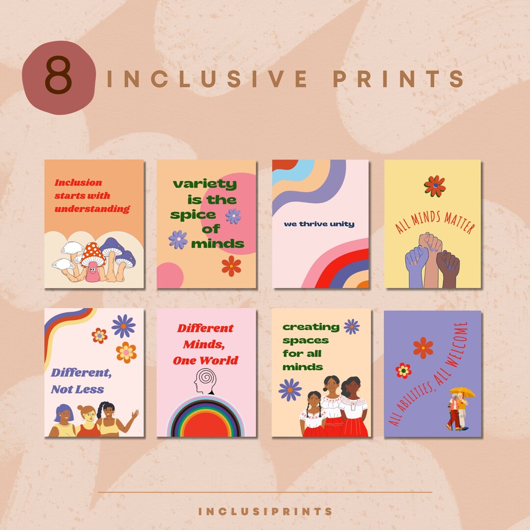Neurodiversity Poster Counseling Therapy Wall Art Inclusive - Etsy