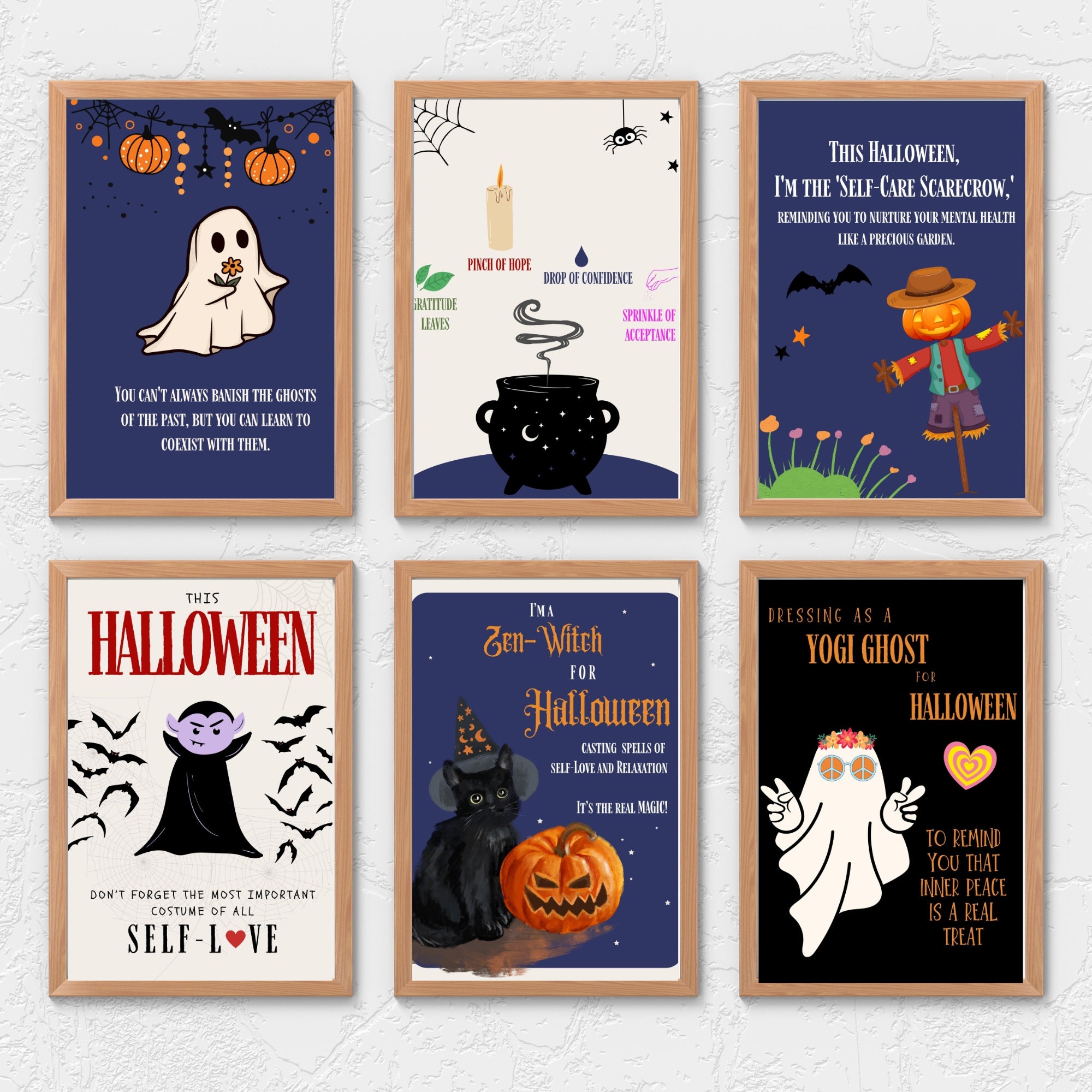 Kids Halloween Poster Mental Health Spooky Classroom Quote Bundle ...