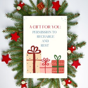 Christmas Mental Health Poster Counselor Office Decor Social Worker ...
