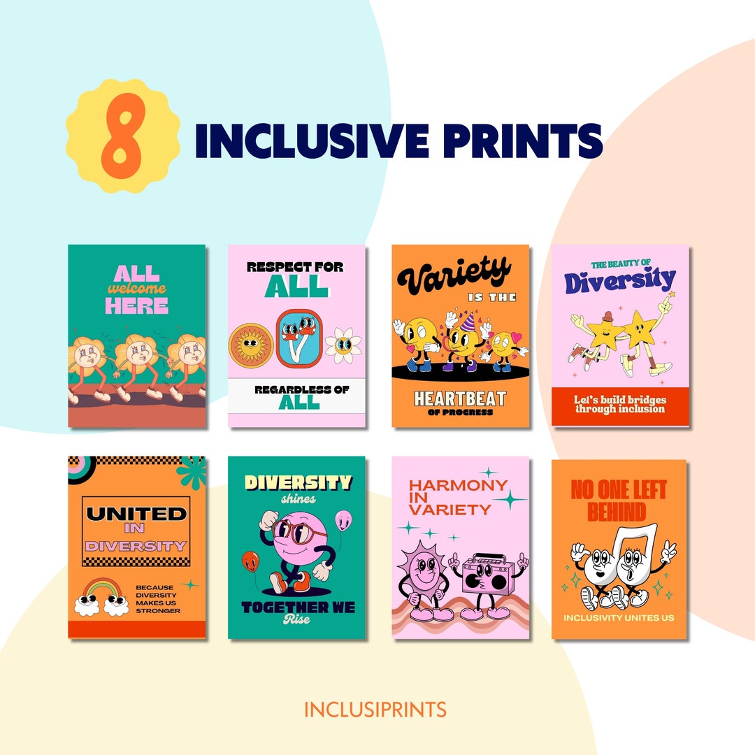 Neurodiversity Poster Retro Counseling Therapy Wall Art Inclusive ...