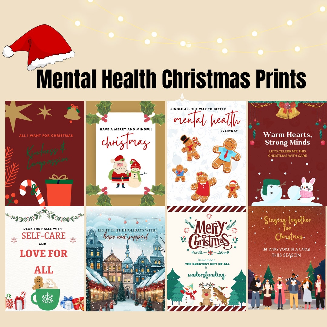 Christmas Mental Health Prints: Counselor Office Decor (digital ...