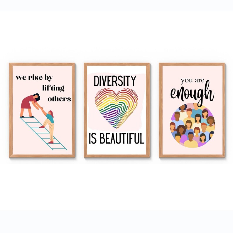 Inclusive Poster Bundle School Counselor Office Decor Social Worker ...