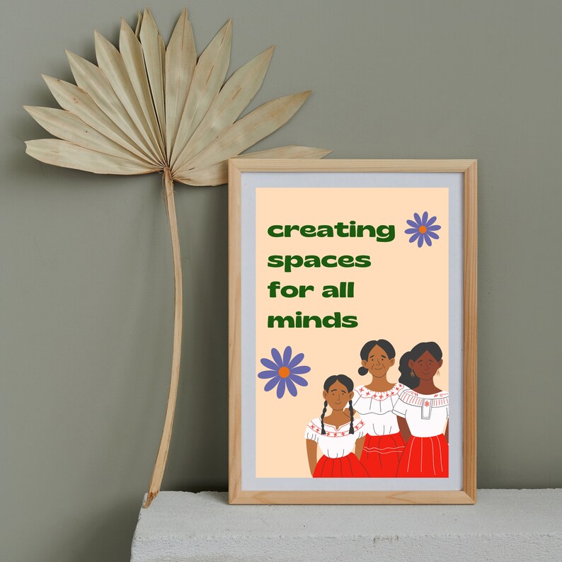 Safe Space Poster Neurodiversity Classroom Boho Therapy Wall Art ...