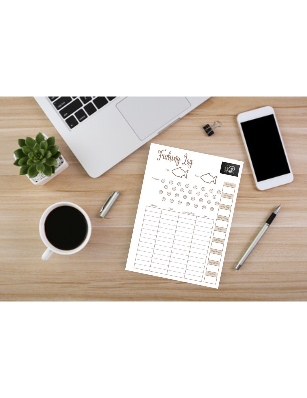 Printable Fishing Log: Track Your Catches With This Digital Download ...