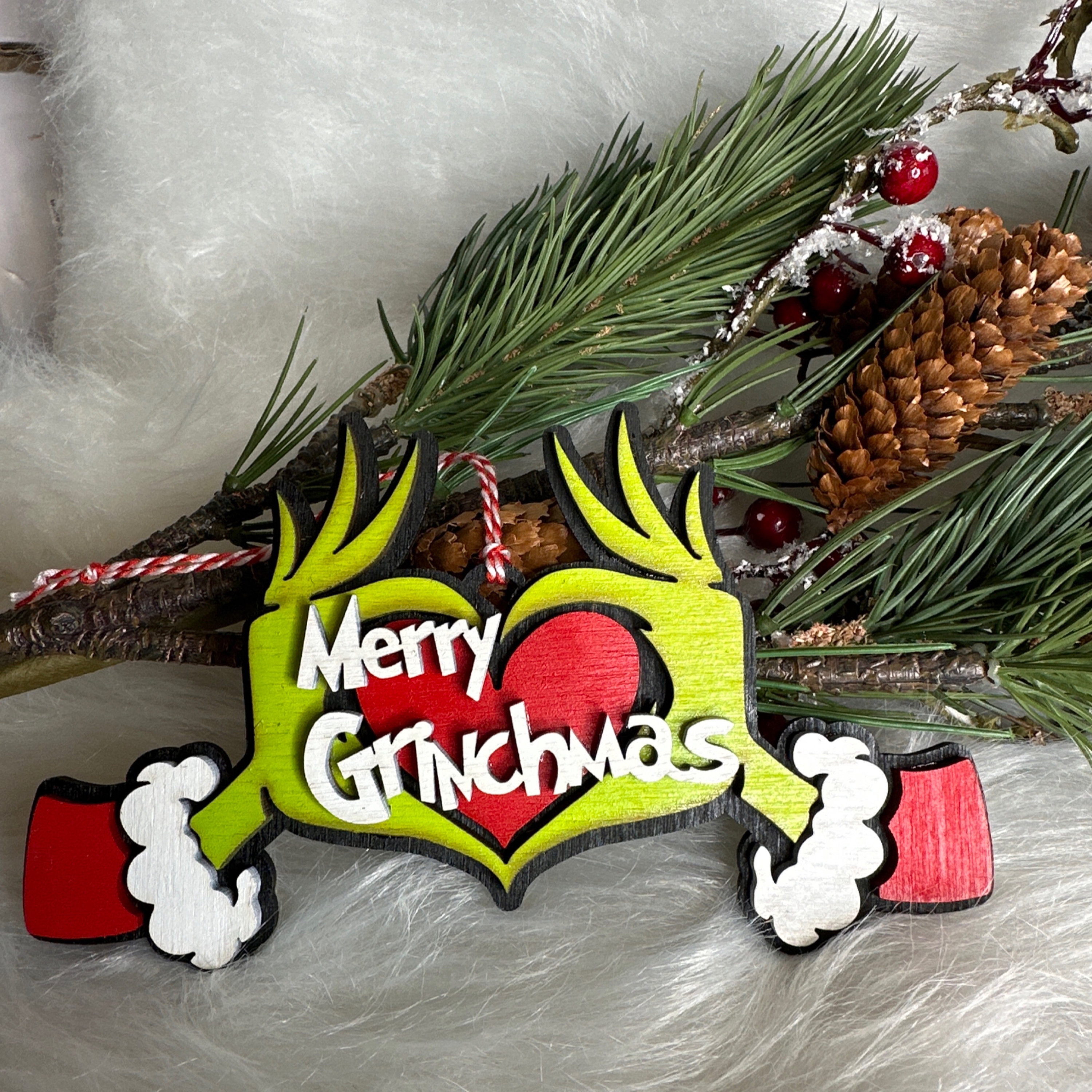 Custom Made Laser Cut Grinch Christmas Personalized Ornament - Etsy