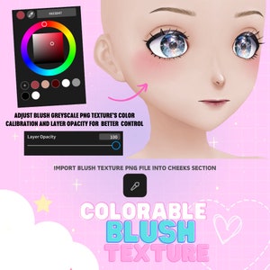 Vroid Face & Body Skin PNG Texture Pack Vtuber Assets for Streaming ...