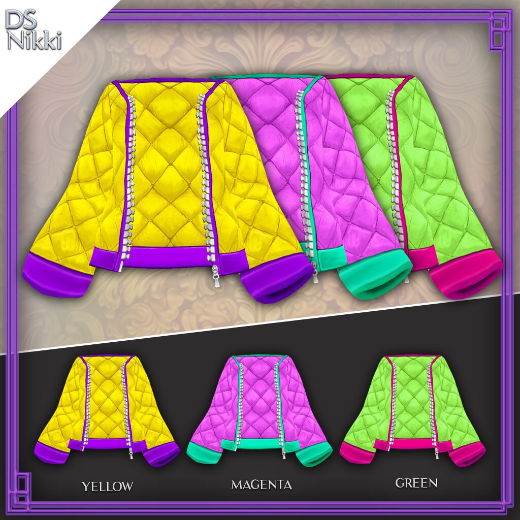 Vroid Vibrant Night Diamond Jacket Color Set Clothing Textures PNG Cute ...