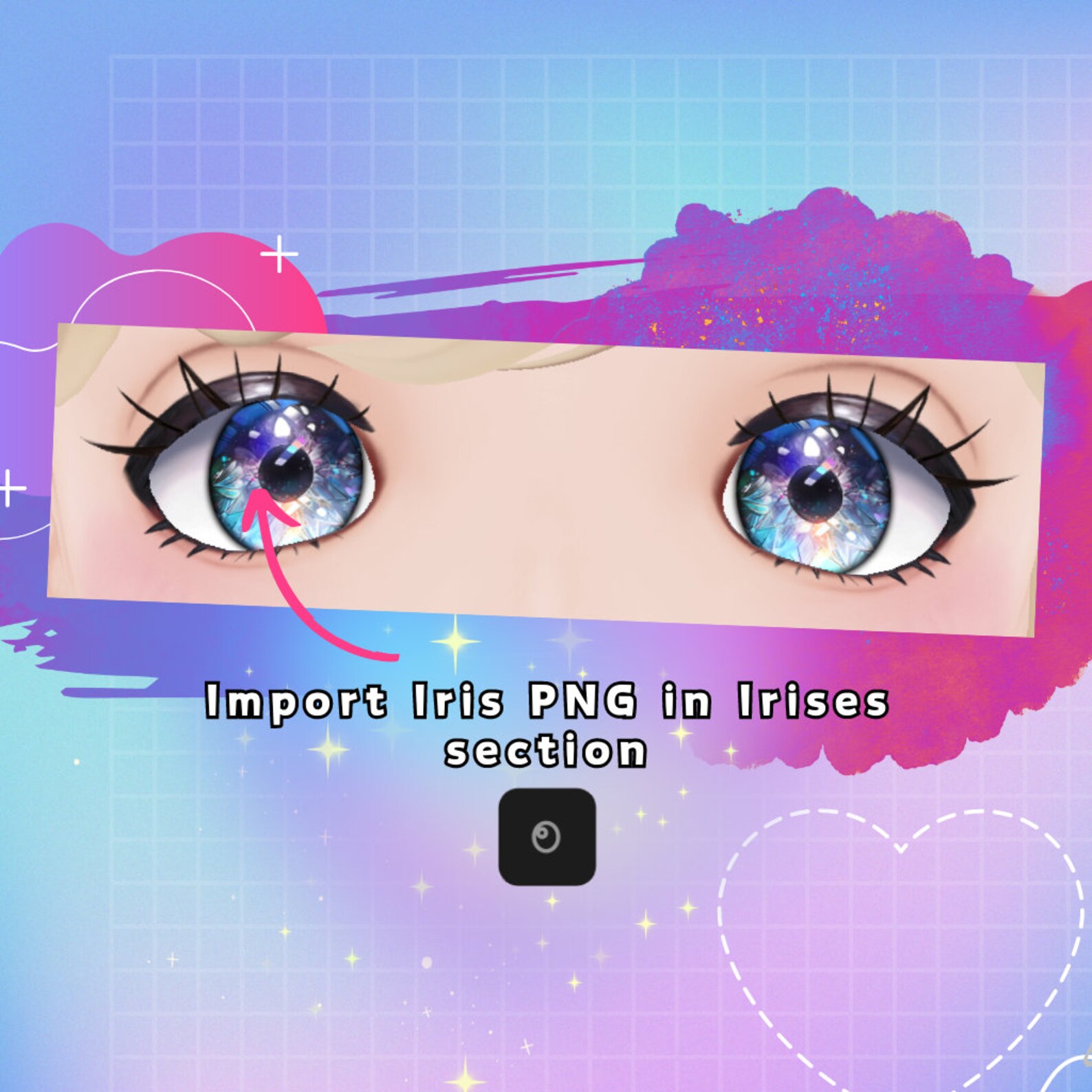 Vroid Iris Eye PNG Texture Pack - Vtuber Assets for Streaming - Etsy