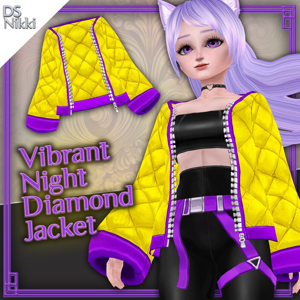 Vroid Vibrant Night Diamond Jacket Color Set Clothing Textures PNG Cute ...
