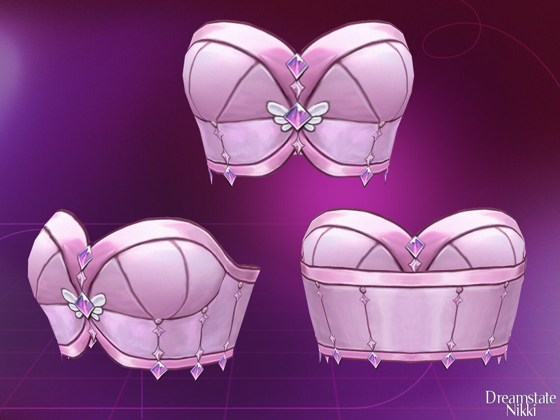 Vroid Cute Charm Crop Top Color Set Vroid Clothes Textures - Etsy