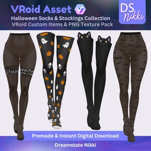 Vroid Studio Outfit – Halloween Socks Stockings, Vtuber Clothes PNG ...