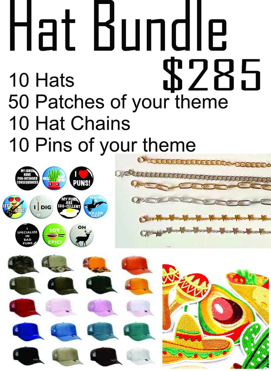 Hat Bundle, Make Your Own Hats at Home, Stater Hat Bundle, Starter Kit ...