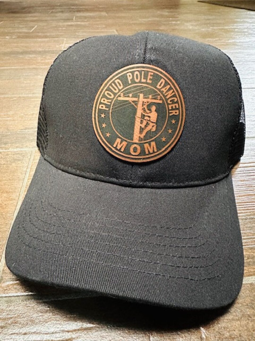 Proud Pole Dancer Mom Hat, Laser Engraved Patch Hat, Trucker Hat, Funny ...