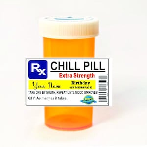 Pill Bottle Labels, Personalized Labels, Party Label, Customized Labels ...