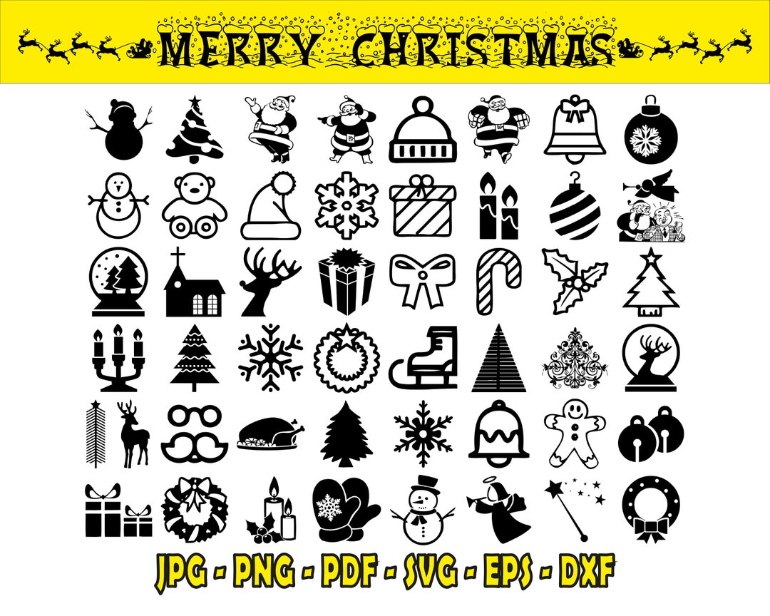 Christmas SVG Files Bundle in Svg, Jpg, Pdf, Png, Eps, and Dxf Formats ...