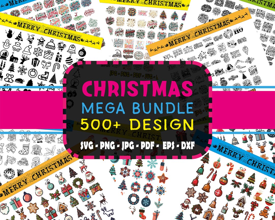 Christmas Mega Bundle Svg - Digital Downloads in Svg, Jpg, Pdf, Png ...