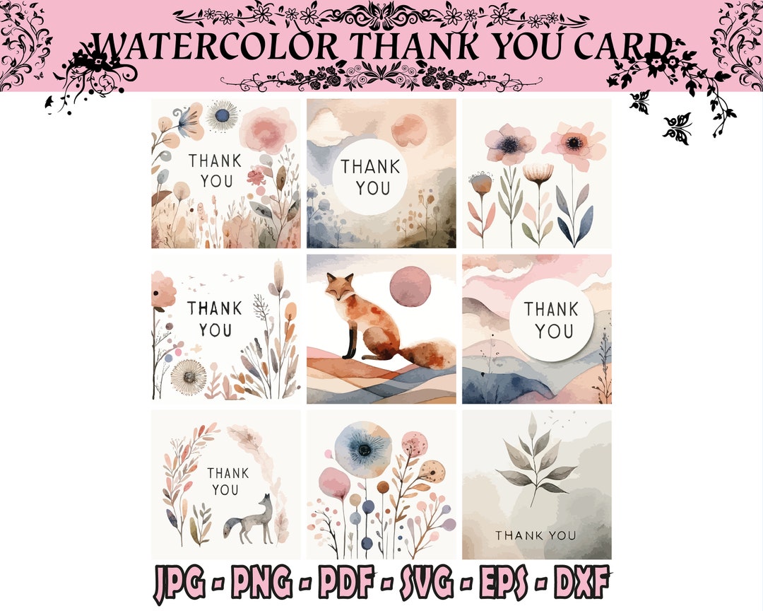 Printable Thank You Card Template | Small Business Print at Home ...
