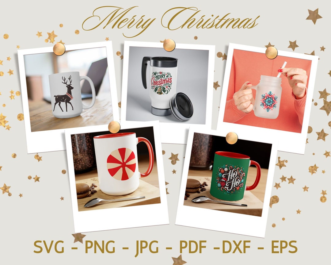 Christmas Coffee Mug Svg Bundle - Digital Downloads in Svg, Jpg, Pdf ...