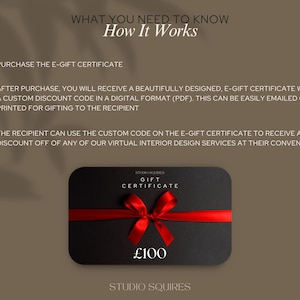 100 GBP Gift Certificate for Virtual Interior Design Professional ...