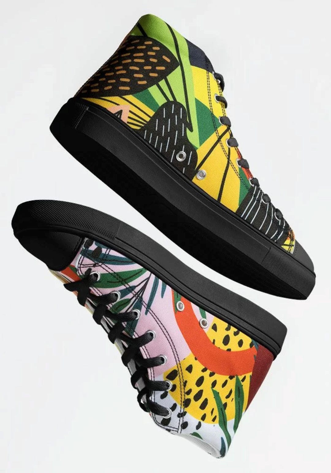 Custom Your Shoes. Mens High Top Canvas Shoes. Personalized Your Own ...