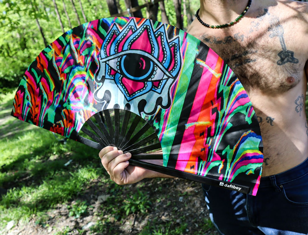 Lotus Flower Eye Clacker Fan Perfect for Pride Rainbow Glitch - Etsy