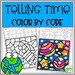Telling Time Color by Code - Etsy