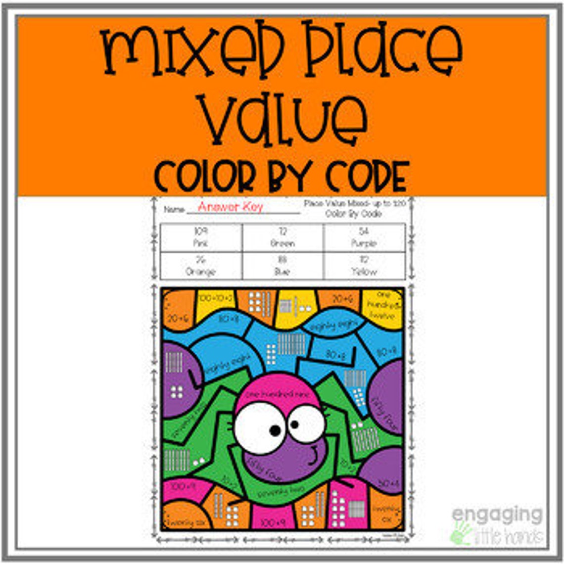 Place Value Color by Code - Etsy