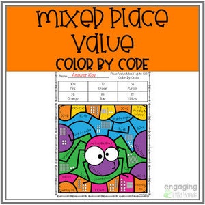Place Value Color by Code - Etsy