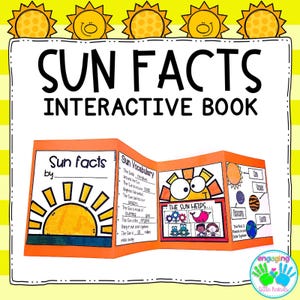 Sun Facts Interactive Mini Book - Etsy