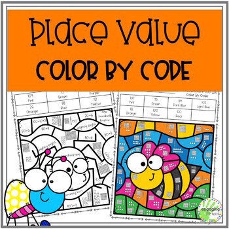 Place Value Color by Code - Etsy