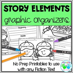 Story Elements Graphic Organizers - Etsy