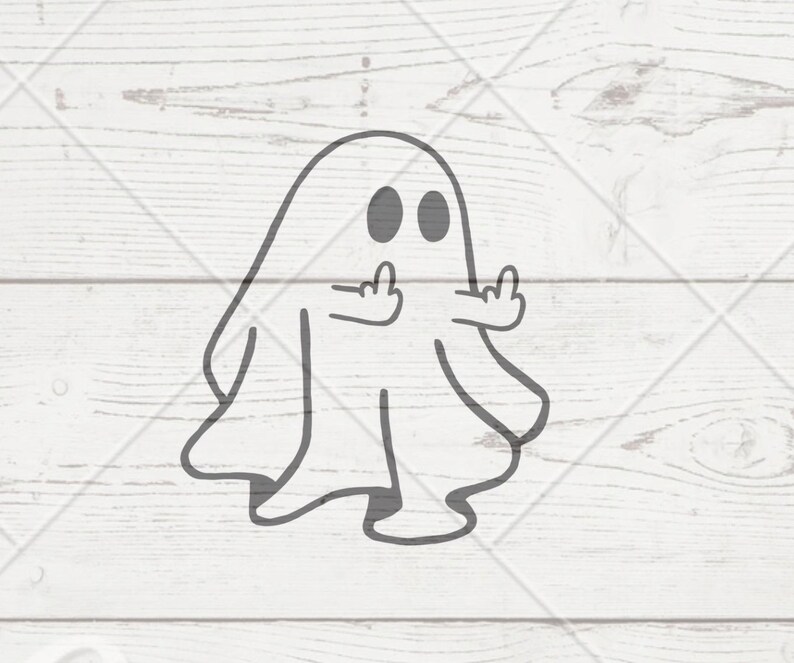 Ghost Middle Finger SVG - Etsy