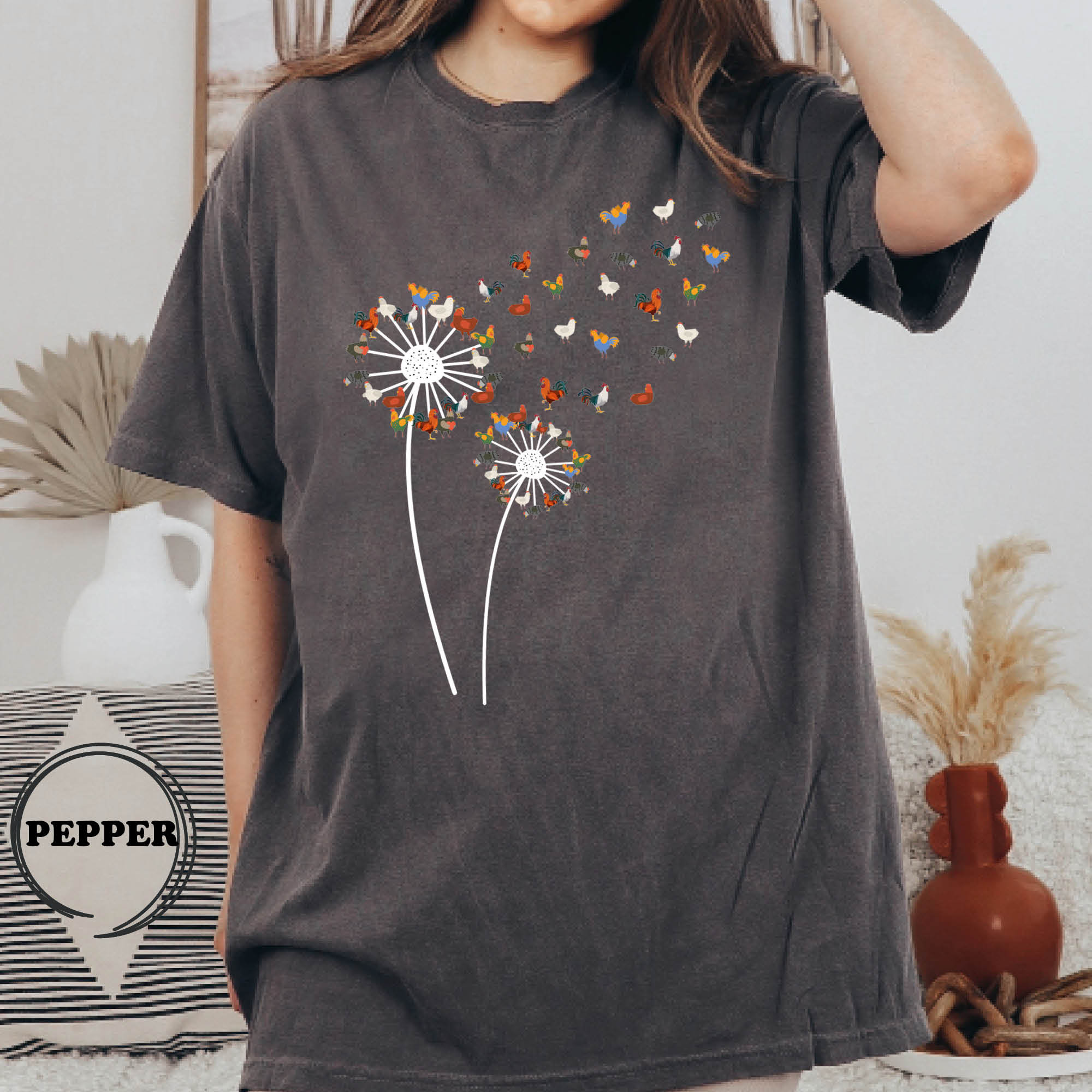 Comfort Colors® Chicken Shirt, Chickens Lover Tee, Farm Shirt ...