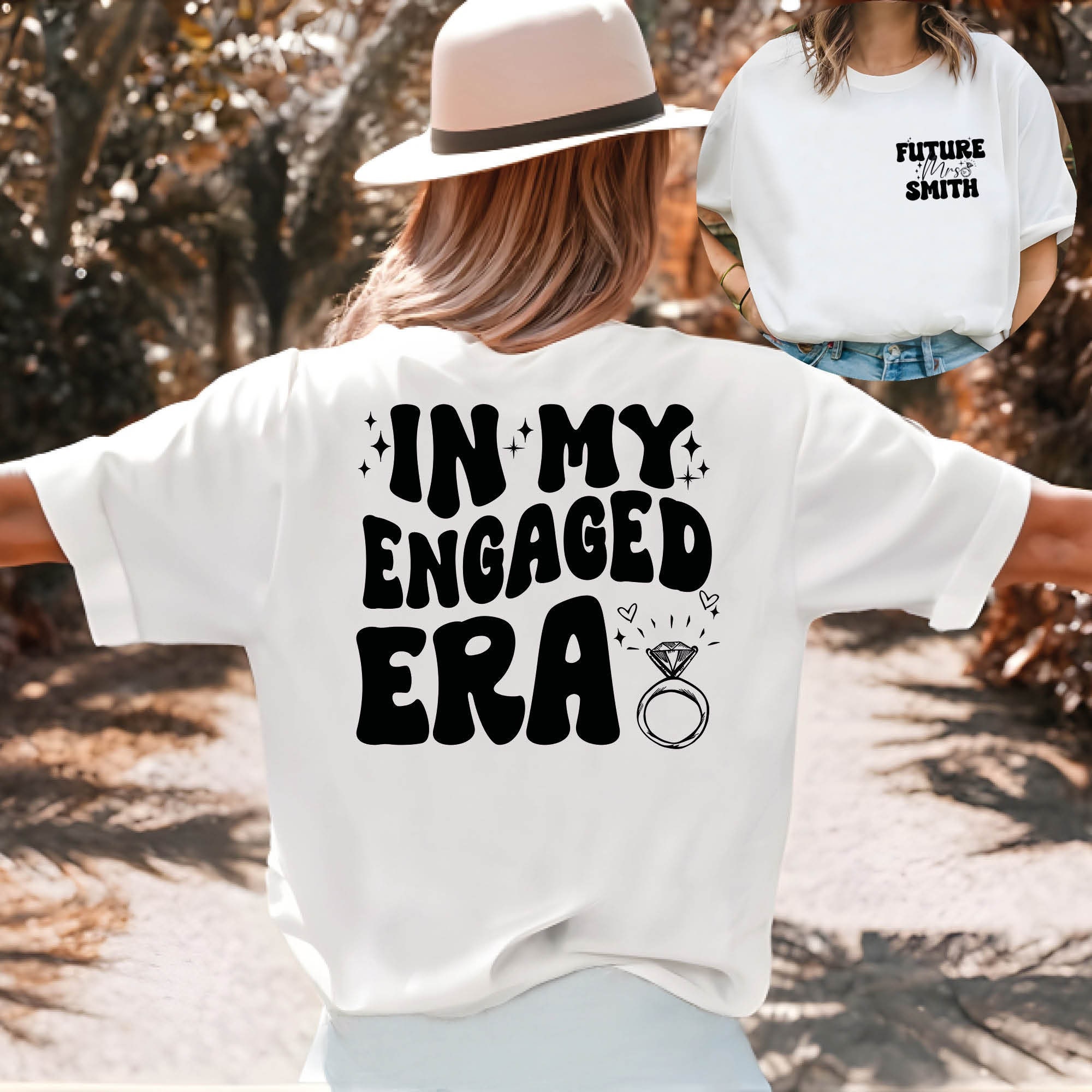 In My Engaged Era Shirt, Engaged Shirt, Trendy Comfort Colors Pocket Tee, Engagement Gift ...