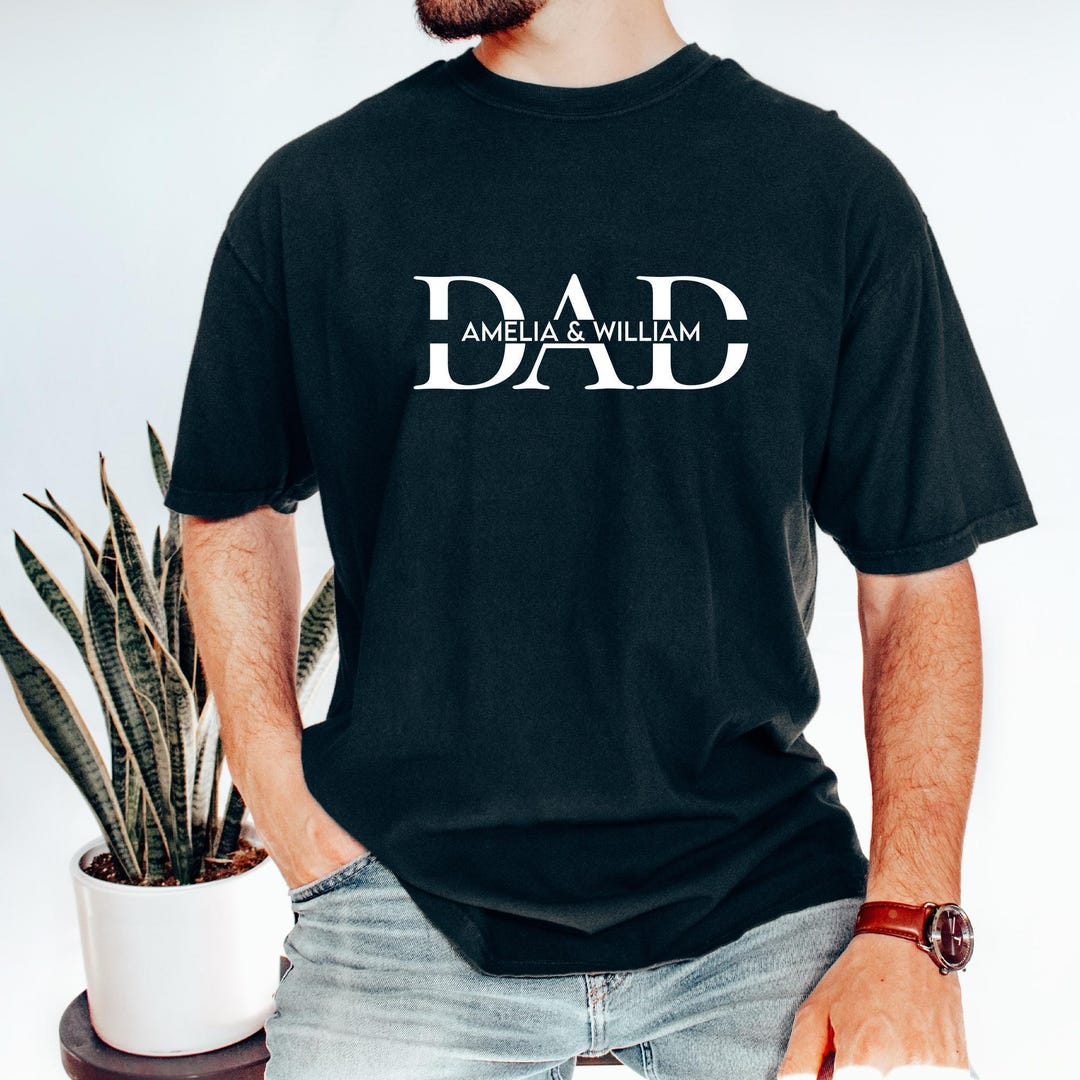 Custom Dad Shirt With Kid Names, Father's Day Gift, New Dad Tshirt ...