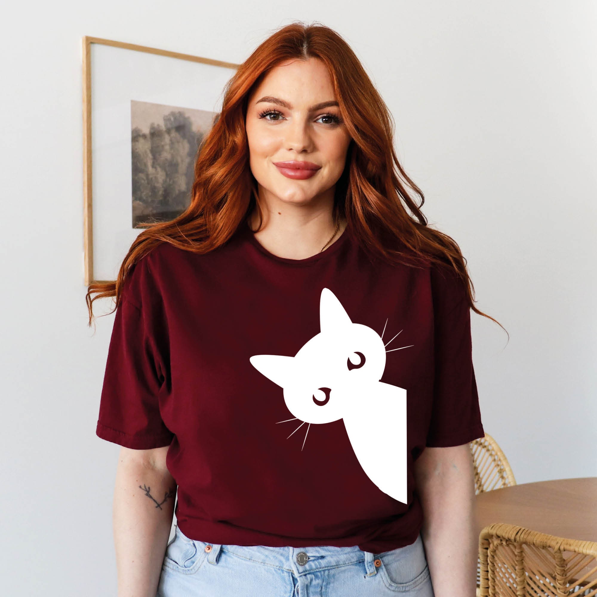 Black Cat T-shirt, Cat Lover Shirt, Cat Lover Gift Tee, Cats Hiding T ...