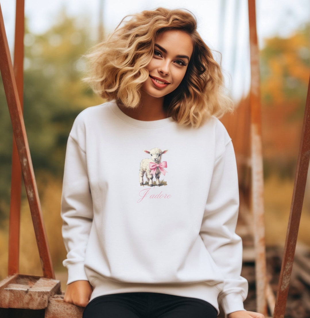 Vintage Baby Lamb | Vintage Inspired | Baby Lamb Sweatshirt | Gift for ...