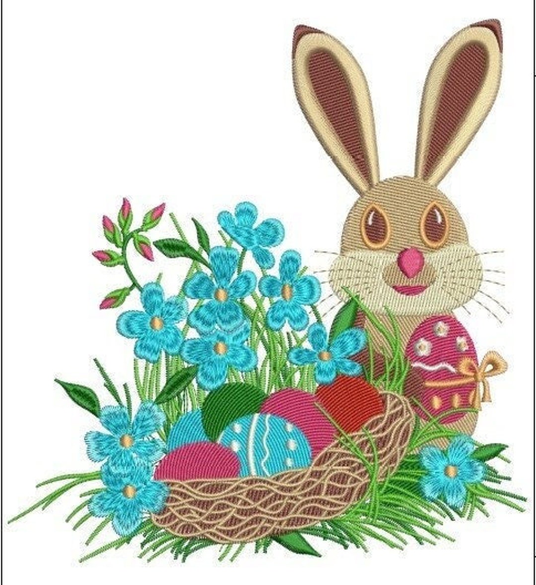 Easter Bunny Machine Embroidery Design Embroidery Design Embroidery ...