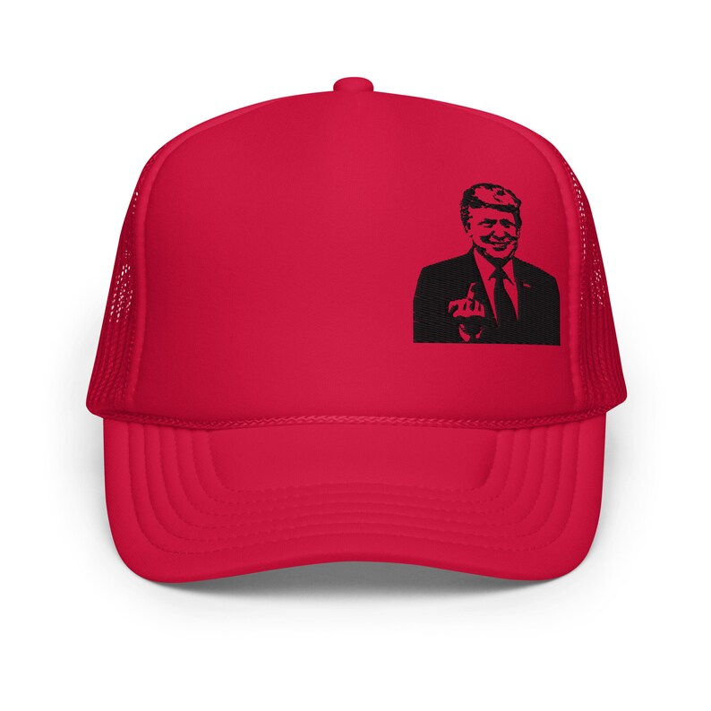 Trump Middle Finger Trucker Hat Hat, Trump Embroidered Trucker Hat ...