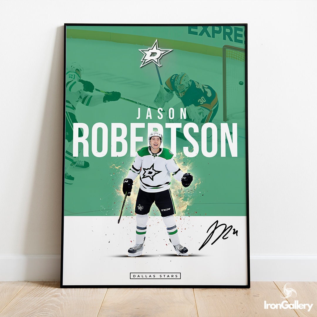 Jason Robertson Poster Dallas Stars Poster Hockey Poster Mid Century ...