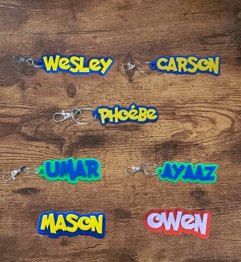 Personalized 3D Printed Keychain: Custom Name Tag - Etsy
