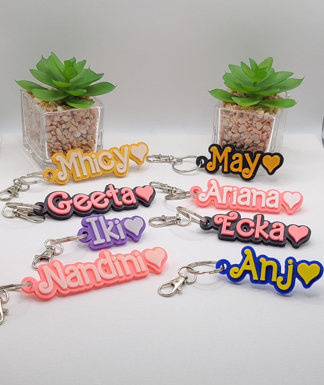 Personalized Name Keychain: 3D Printed Bag Tag, Zipper Pull - Etsy