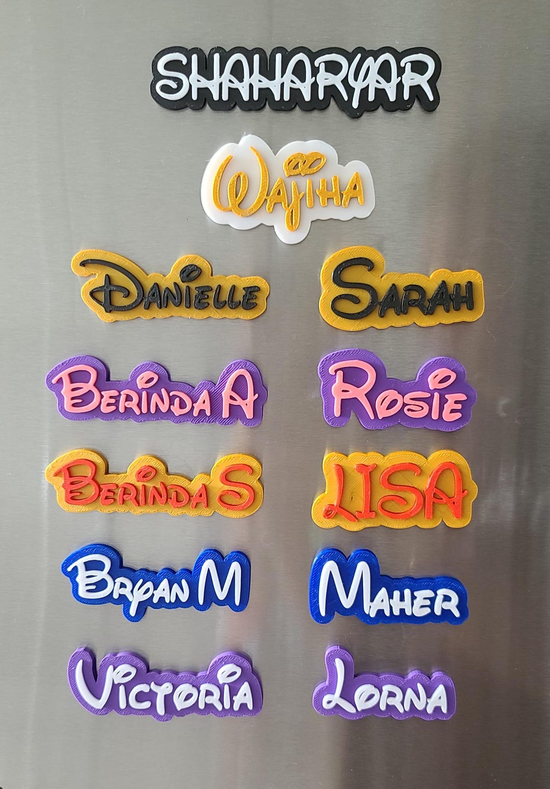 Personalized Name Fridge Magnets, Locker Magnet, Mailbox Tag ...