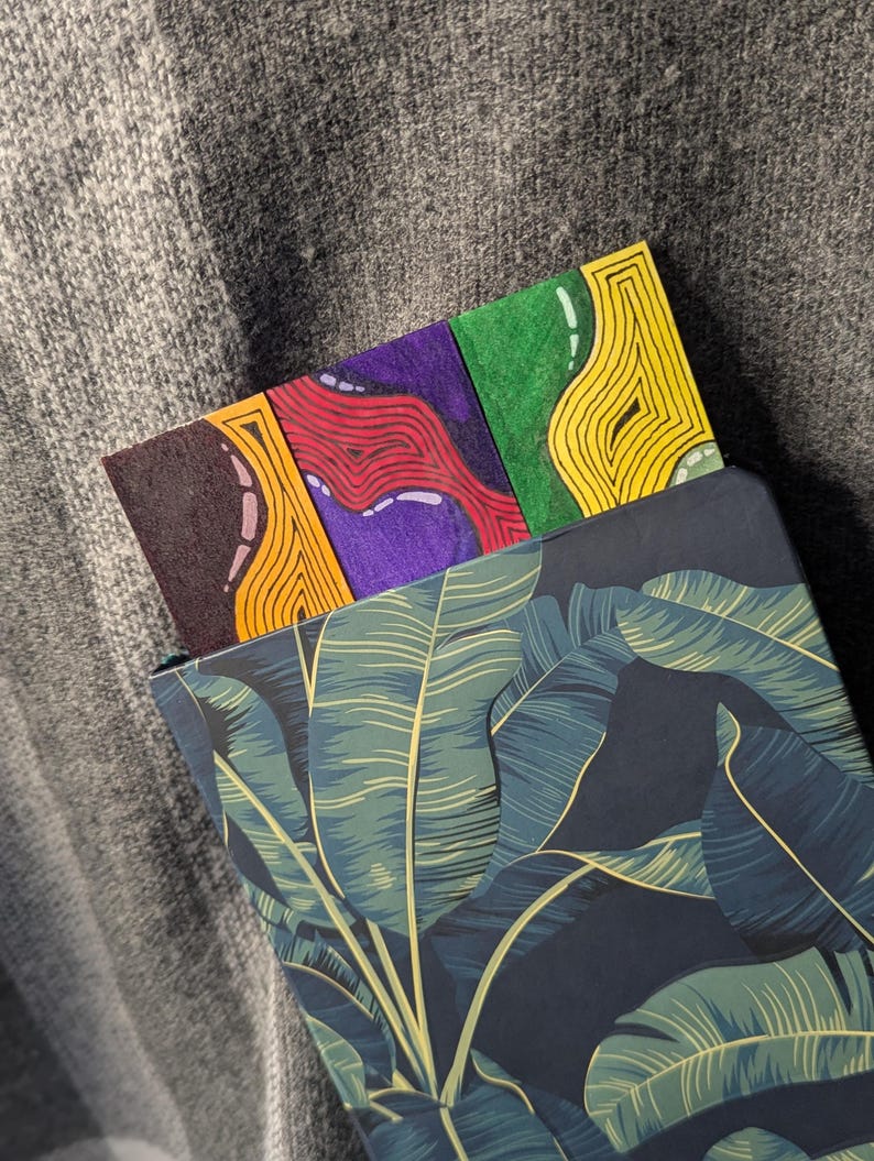 Unique Hand Drawn Bookmark | Dripping Lava Design, Fluid Shapes ...