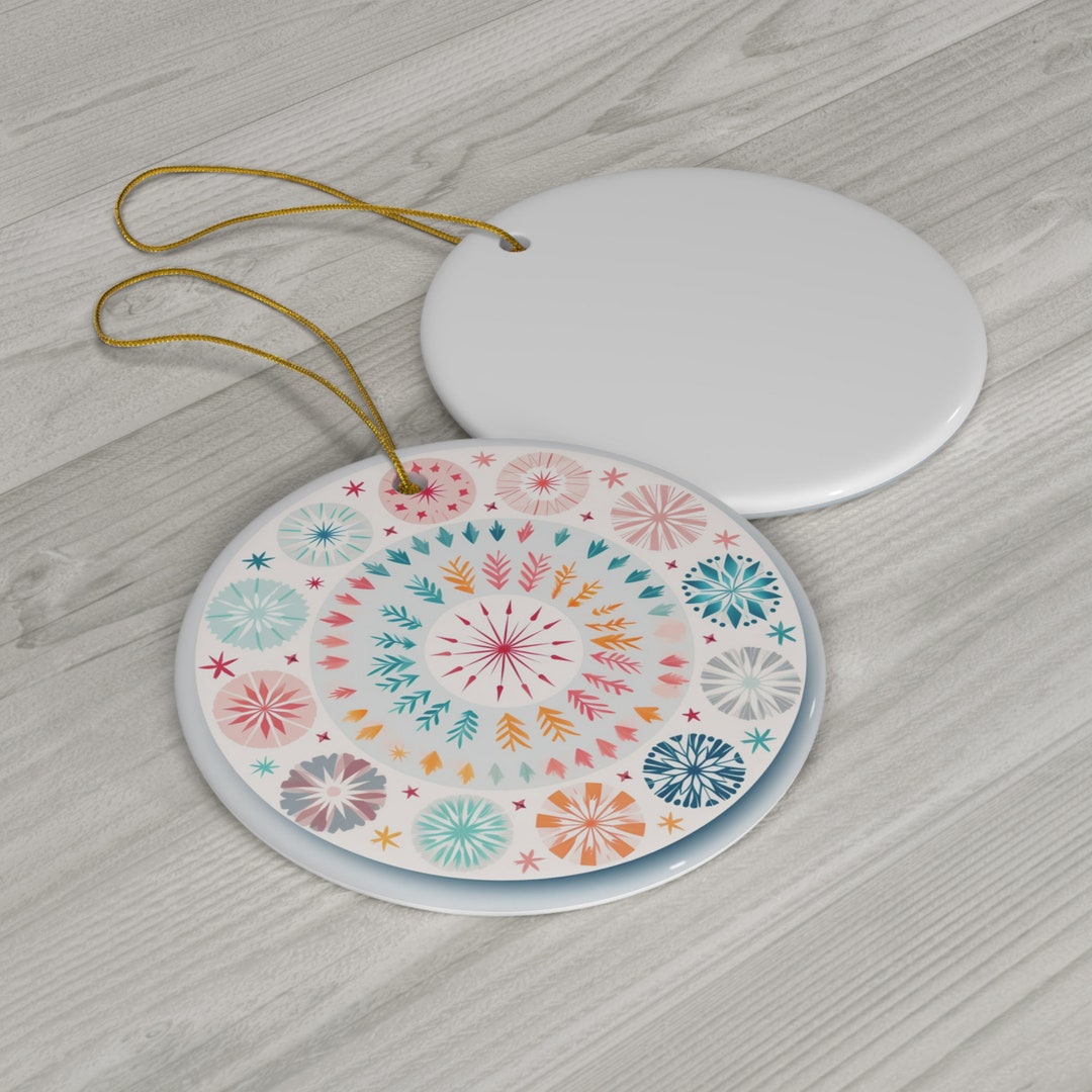 Rainbow Pastel Nordic Scandi Christmas Pattern Ceramic - Etsy