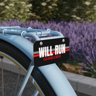 Will Run License Plate, Fuck Around and Find Out, Custom Motorcycle ...