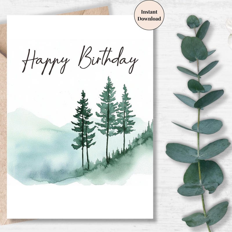 Nature Birthday Card - Etsy