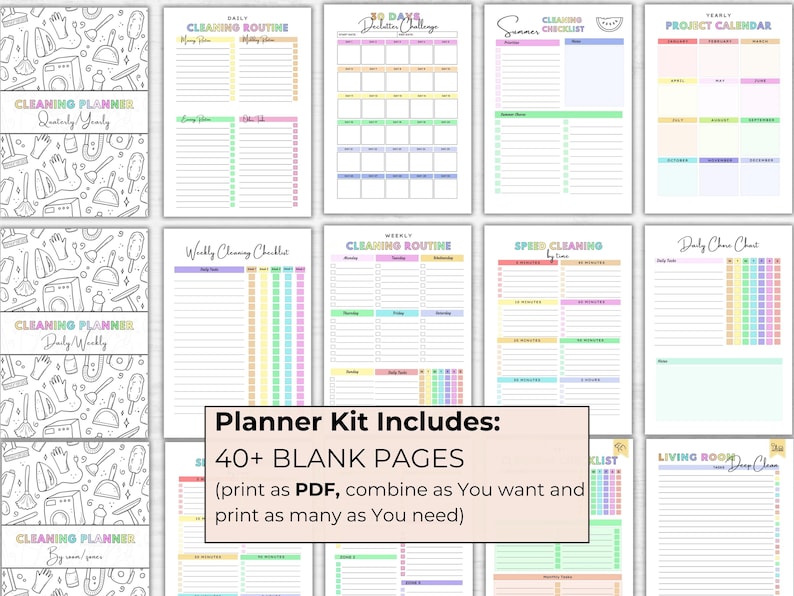 Cleaning Schedule Printable: Daily, Weekly, Monthly Checklists ...