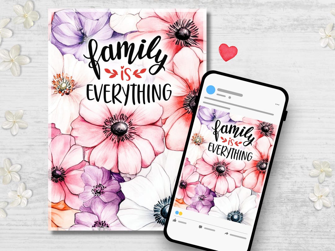 Printable Family Greeting Cards Bundle – Set of 3 Designs - Card for ...
